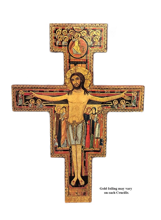 ST DAMIANO CRUCIFIX (SMALL)/80 x 60mm | Educational and Religious Supplier