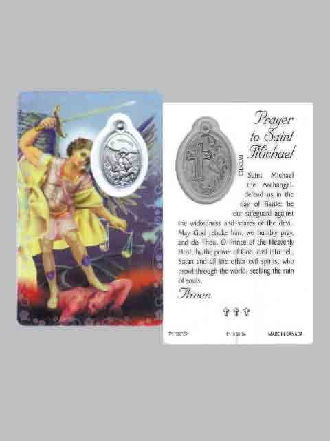 Laminated Card & Medal – St Michael | Educational and Religious Supplier