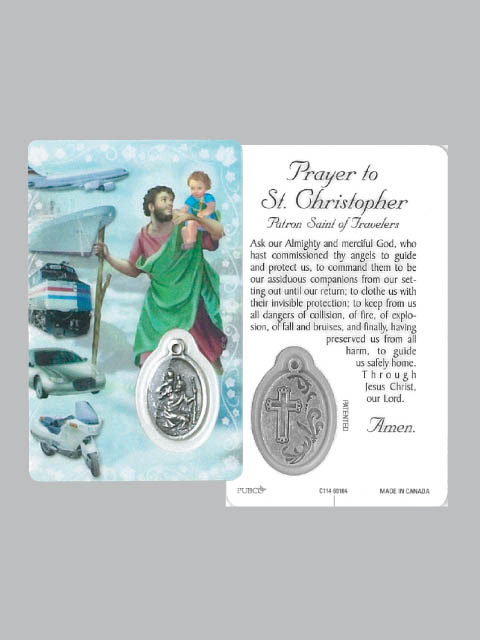 Laminated Card & Medal – St Christopher | Educational and Religious ...