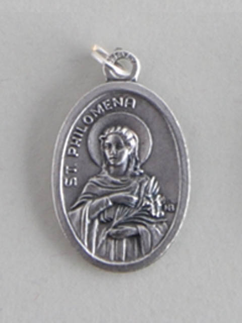 St Philomena Silver Oxide Medal | Educational and Religious Supplier