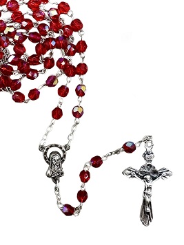 Rosary Bead Crystal Ruby | Educational and Religious Supplier